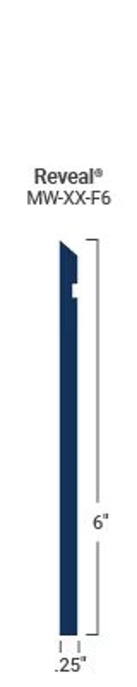 Millwork Contoured Wall Base Reveal 6in Height 8ft Length 1 4in