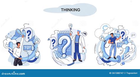 Problem Solving Concept Man Wondering Or Thinking Planning Or Pondering With Question Mark