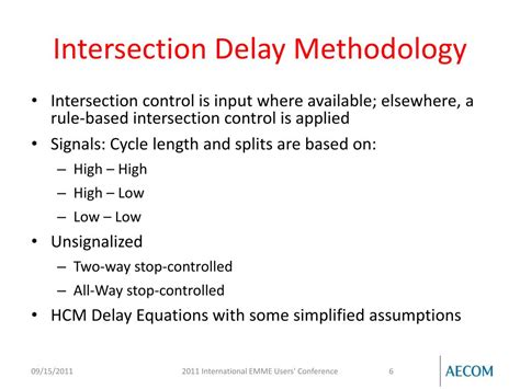 Ppt Intersection Delay Modeller Emme Modeller Powerpoint
