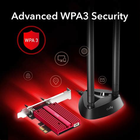 Cudy Ax5400 Wi Fi 6e Pci E Adapter2402mbps At 6ghz 574mbps At 24ghz