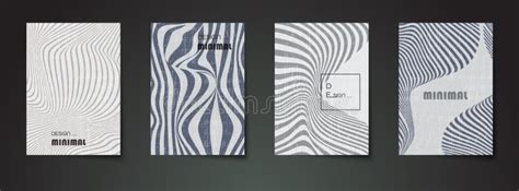 Vector Set Of Abstract Black Line Pattern Background Minimal Modern Graphic Design Element With