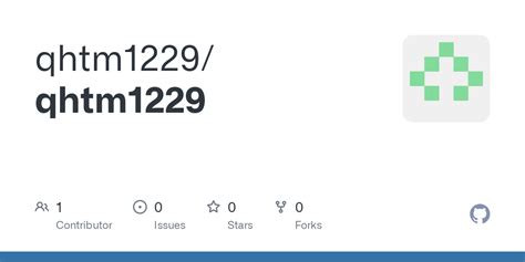 GitHub Qhtm1229 Qhtm1229