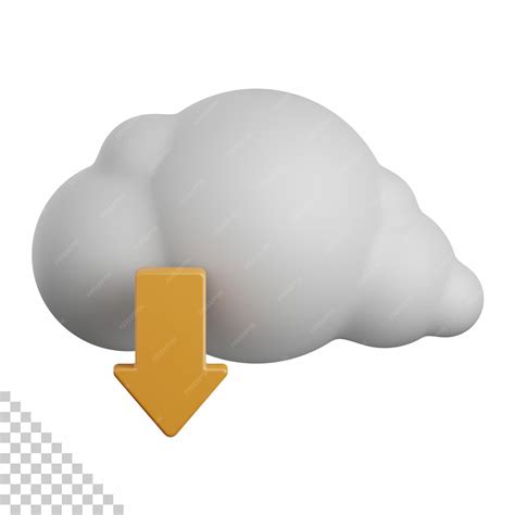 Descarga En La Nube De Representación 3d Aislada útil Para El Servidor