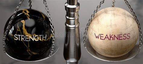 Strength Or Weakness Weighing Two Choices Available Options Stock Image Image Of Equity