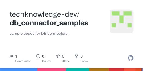 Github Techknowledge Devdbconnectorsamples Sample Codes For Db Connectors