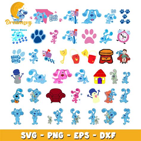 Cartoon Blues Clues Design Bundle Svg Blues Clues Character Svg