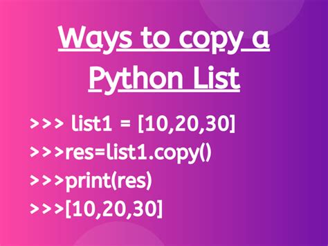 Ways To Copy A List In Python Askpython