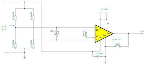 Tinaspiceina128 Ina128 In Single Supply Gain Problems Amplifiers Forum Amplifiers Ti