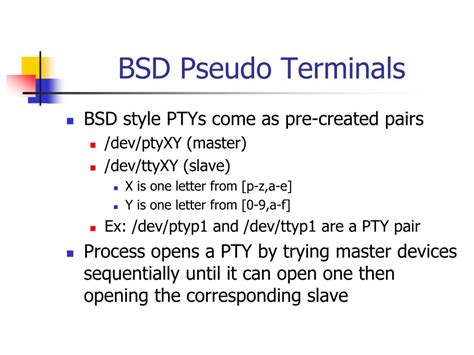 Ppt Pseudo Terminals Powerpoint Presentation Free Download Id1805017