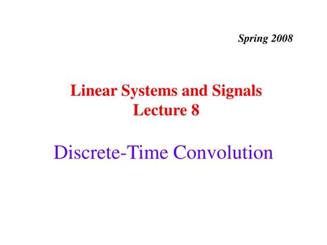 Ppt Discrete Time Convolution Powerpoint Presentation Free Download
