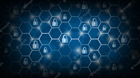 Premium Vector Cyber Technology Security Network Protection Background