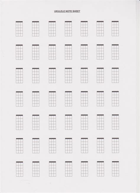 Ukulele Note Sheet Template