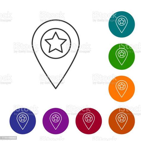 흰색 배경에 고립 된 스타 라인 아이콘 회색 지도 포인터 스타 좋아하는 핀 지도 아이콘입니다 맵 마커 벡터 일러스트 0명에 대한 스톡 벡터 아트 및 기타 이미지 Istock