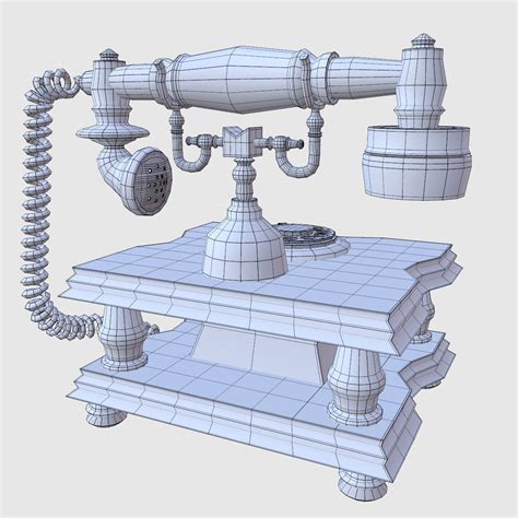 빈티지 전화기 Pbr 1 3d 모델 25 Obj Fbx Max Free3d