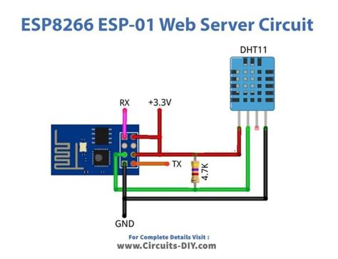 Esp8266 Esp 01 Web Server With Dht11 Sensor Sensor Web Server Humidity Sensor