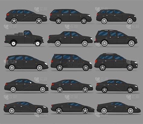 一大堆不同型号的汽车。 一大堆不同型号的汽车。