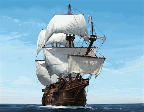 16th Century Spanish Galleon Replica Ship Galleon Ship Art Galleon