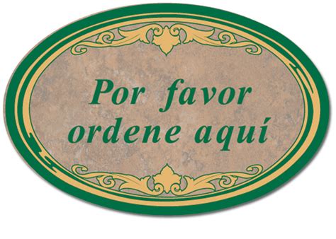 Please Order Here Sign Spanish