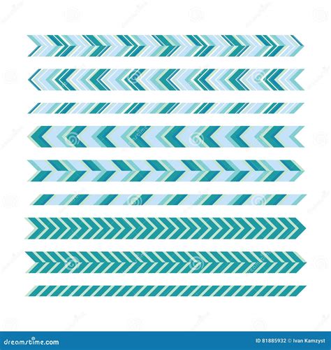 Underlines Universal Underscore Lines Geometric Decorative Ele Stock