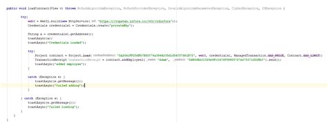 Unable To Load Smart Contract Using Web3j On Android Ethereum Stack