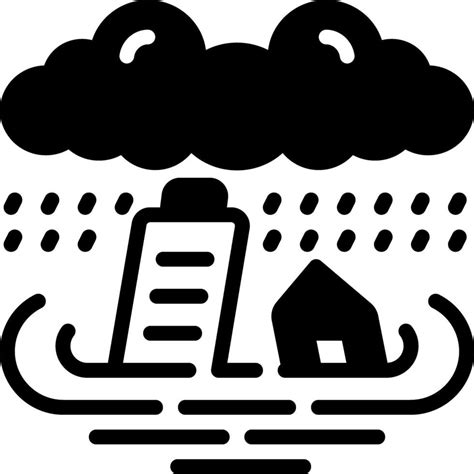 Solid Black Icon For Flooding 48736024 Vector Art At Vecteezy