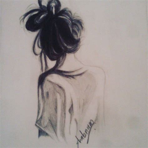 Alone Girl Drawing Photo Drawing Skill