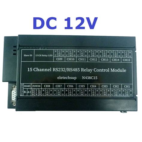 N438c15 Dc 12v 15ch Rs485 Rs232 Modbus Rtu Relay Pc Uart Serial Port Switch For Plc Camera