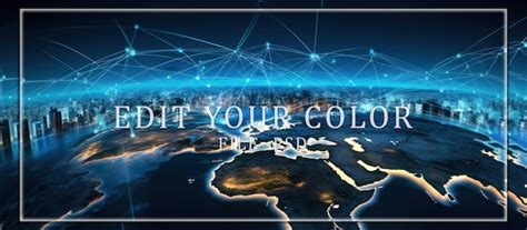 Global Network Connectivity Visualization Premium Ai Generated Psd