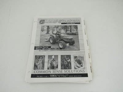 Long Agribusiness Landtrac 280 Dtc 300 Dtc 360 Dtc Tractor Parts Manual