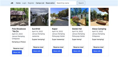 GitHub WNUMIK Camp WebApp Project In Django With Login Register Reservation And Other Models