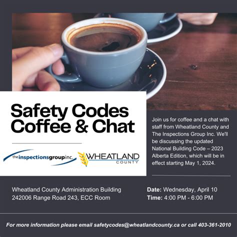 Safety Codes Coffee And Chat Wheatland County