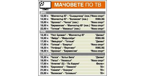Мачовете по телевизията в петък събота и неделя