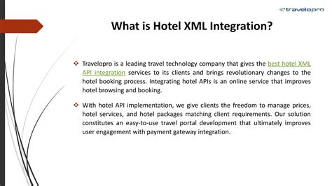 Hotel Xml Integration Pptx