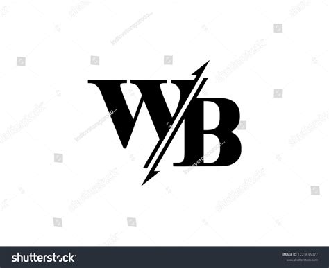 Wb Initials Logo Sliced Stock Vector Royalty Free 1223635027