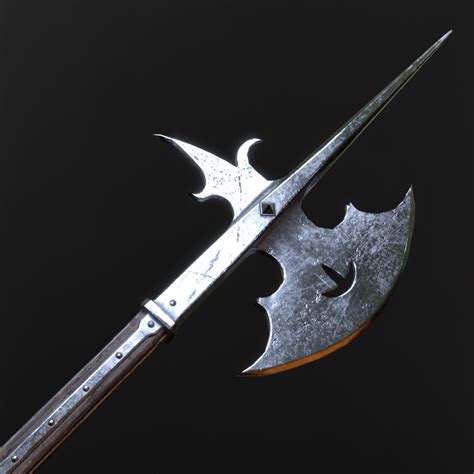 3d Medieval Halberd Model Turbosquid 2132525