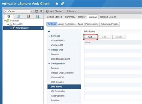 Create Drs Affinity Rule Vmware Esxi
