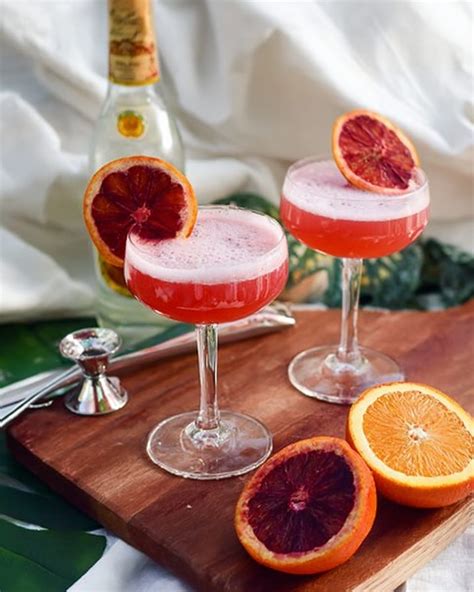 Sunset Citrus Champagne Cocktail Refreshing And Elegant Drink