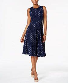 Charter Club Printed Fit And Flare Dress Created For Macys Dress