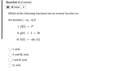 Solved Question 6 2 ﻿pointswhich Of The Following
