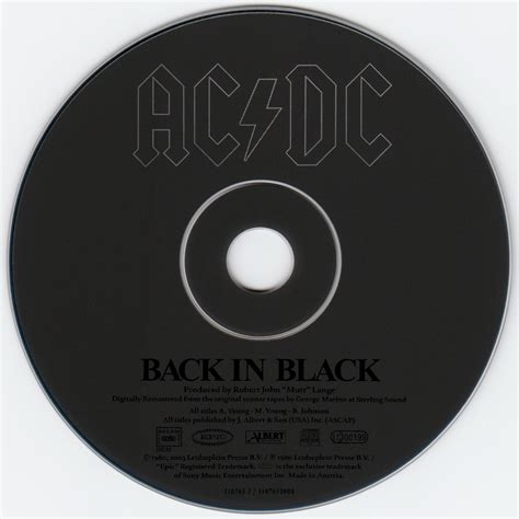 Release Back In Black” By Acdc Cover Art Musicbrainz