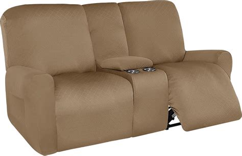 Ulticor Squared Jacquard Design Reclining Loveseat With