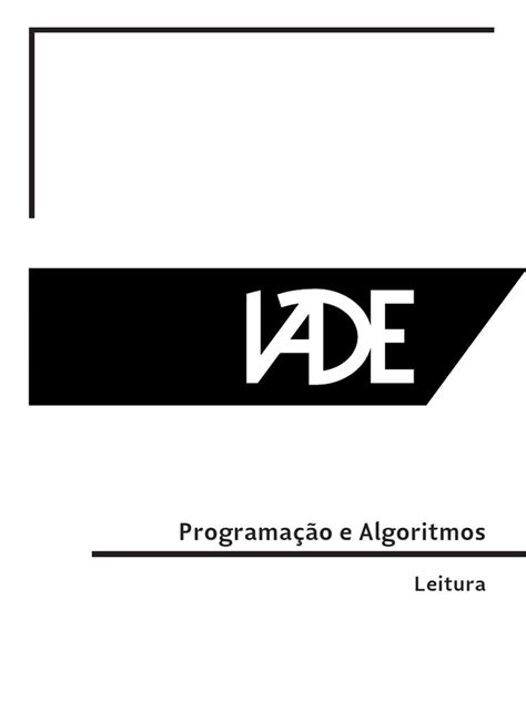 programaçao e algoritmo leitura modulo 1 parte 1 pdf algoritmos matemática