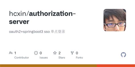 Github Hcxinauthorization Server Oauth2springboot3 Sso 单点登录