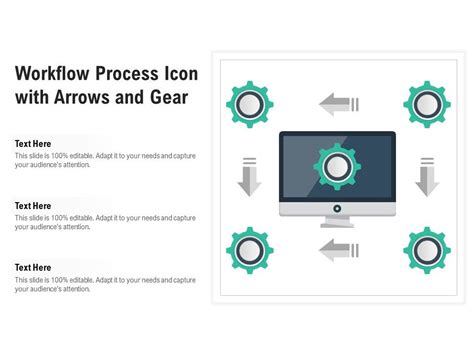Workflow Process Icon With Arrows And Gear PowerPoint Presentation Images Templates PPT