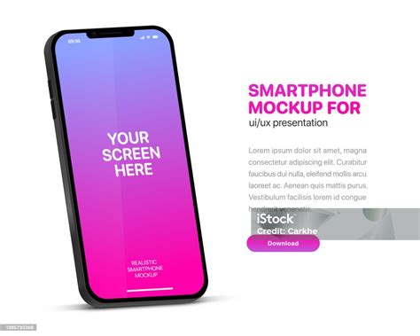 3d 고품질 벡터 스마트 폰 모형 프리젠 테이션 템플릿에 대한 매우 현실적인 모바일 장치 Ui Ux 모형 서로 다른 각도보기와 3d 등색 전화 필기 가능한 필드가 있는