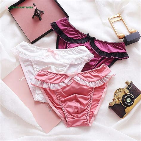 Sissy Pink Skirty Panties For Men Feminine Lace Underwear Men Soft