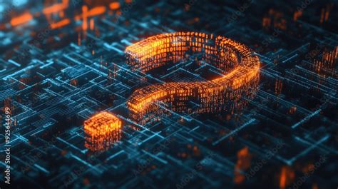 Digital 3d Question Mark With Binary Code Ai In Question Answering