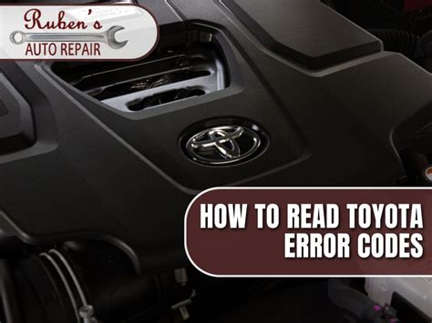 How To Read Toyota Error Codes