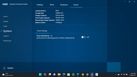 The Graphics Command Center Does Not Have Any Advanced Power Settings Intel Community
