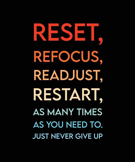 RESET REFOCUS READJUST RESTART AS MANY TIMES AS YOU NEED TO JUST
